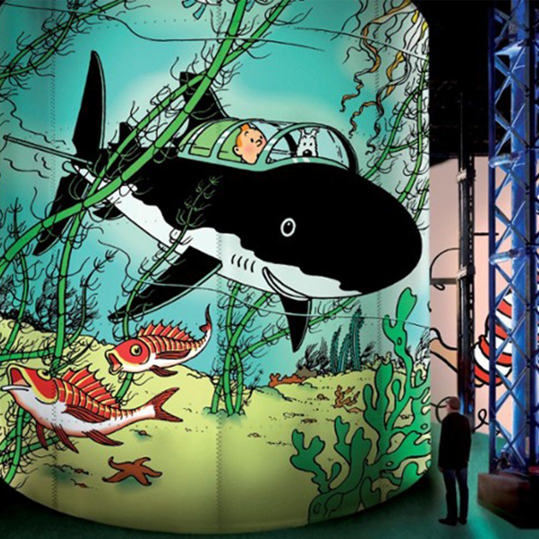 Exposition Tintin, L'Aventure Immerisve à l'Atelier des Lumières de Paris